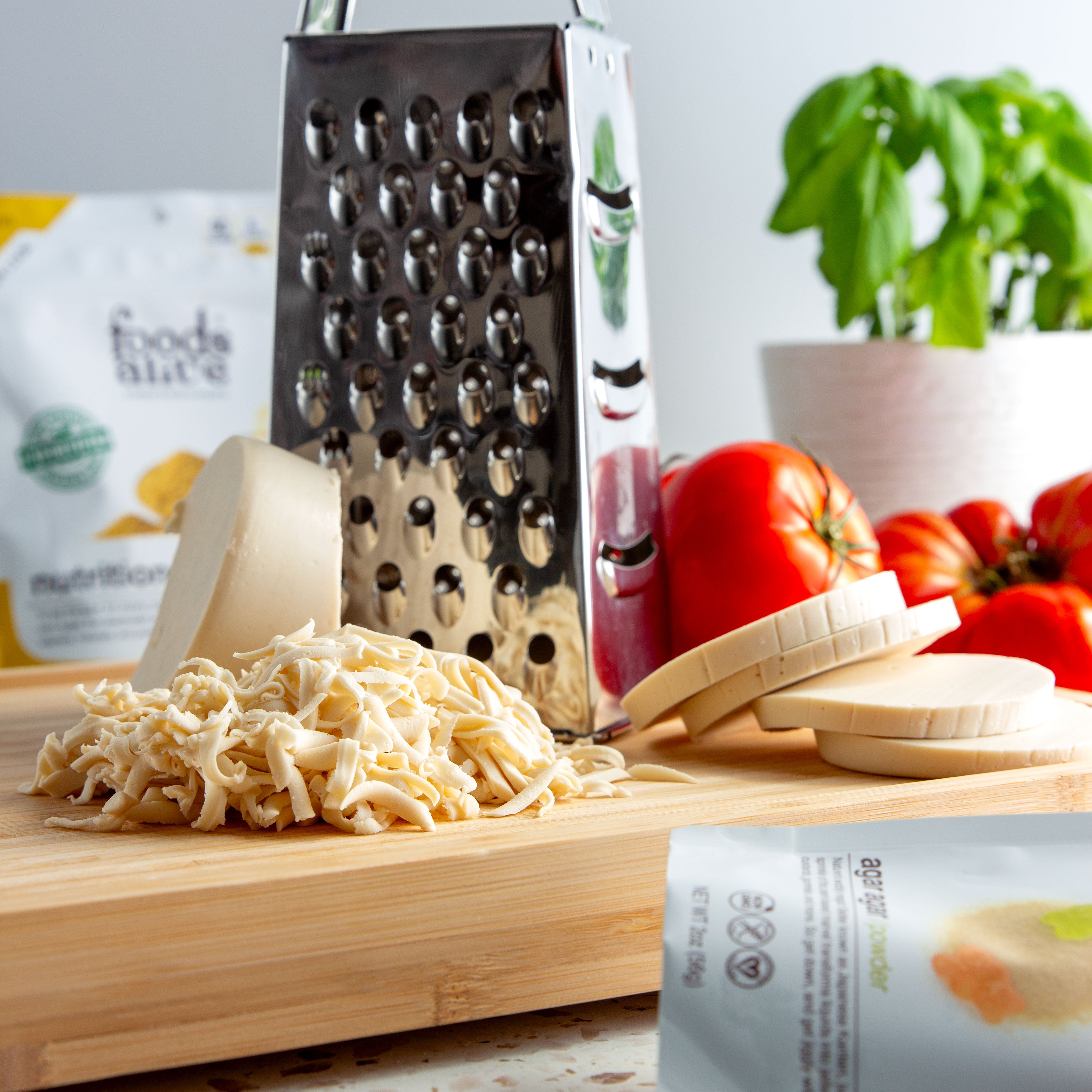 shreddable and meltable NOTzarella cheese – Foods Alive Inc.