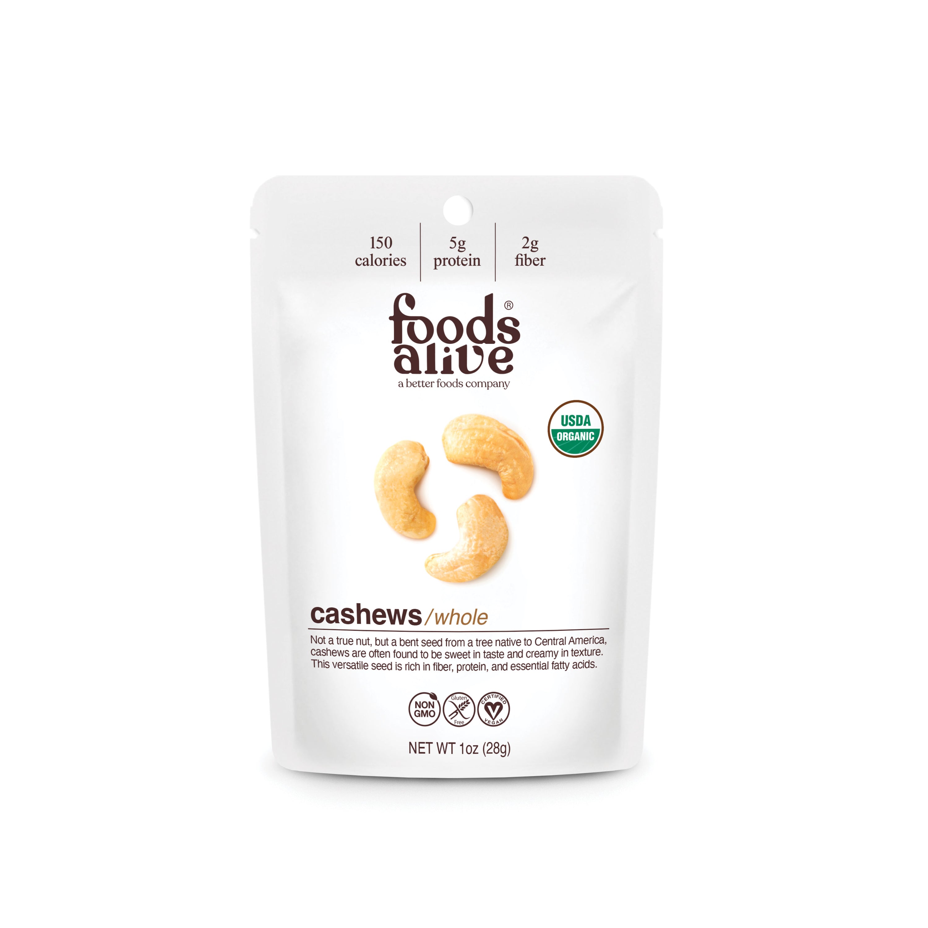 Organic Cashews - Raw, Protein, Fiber, & Fatty Acids – Foods Alive Inc.