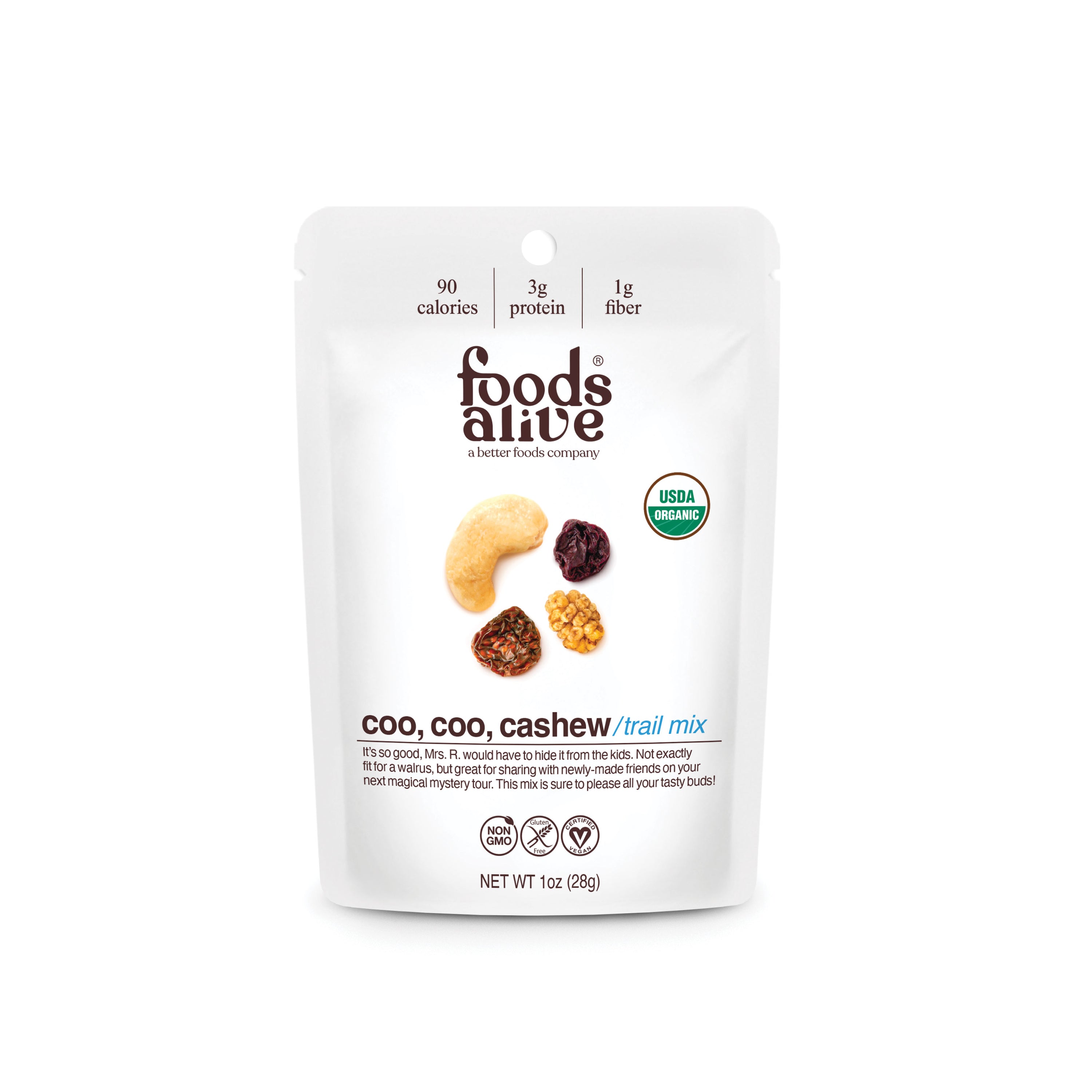 Organic Coo, Coo, Cashew Trail Mix - Cashews, Berries – Foods Alive Inc.