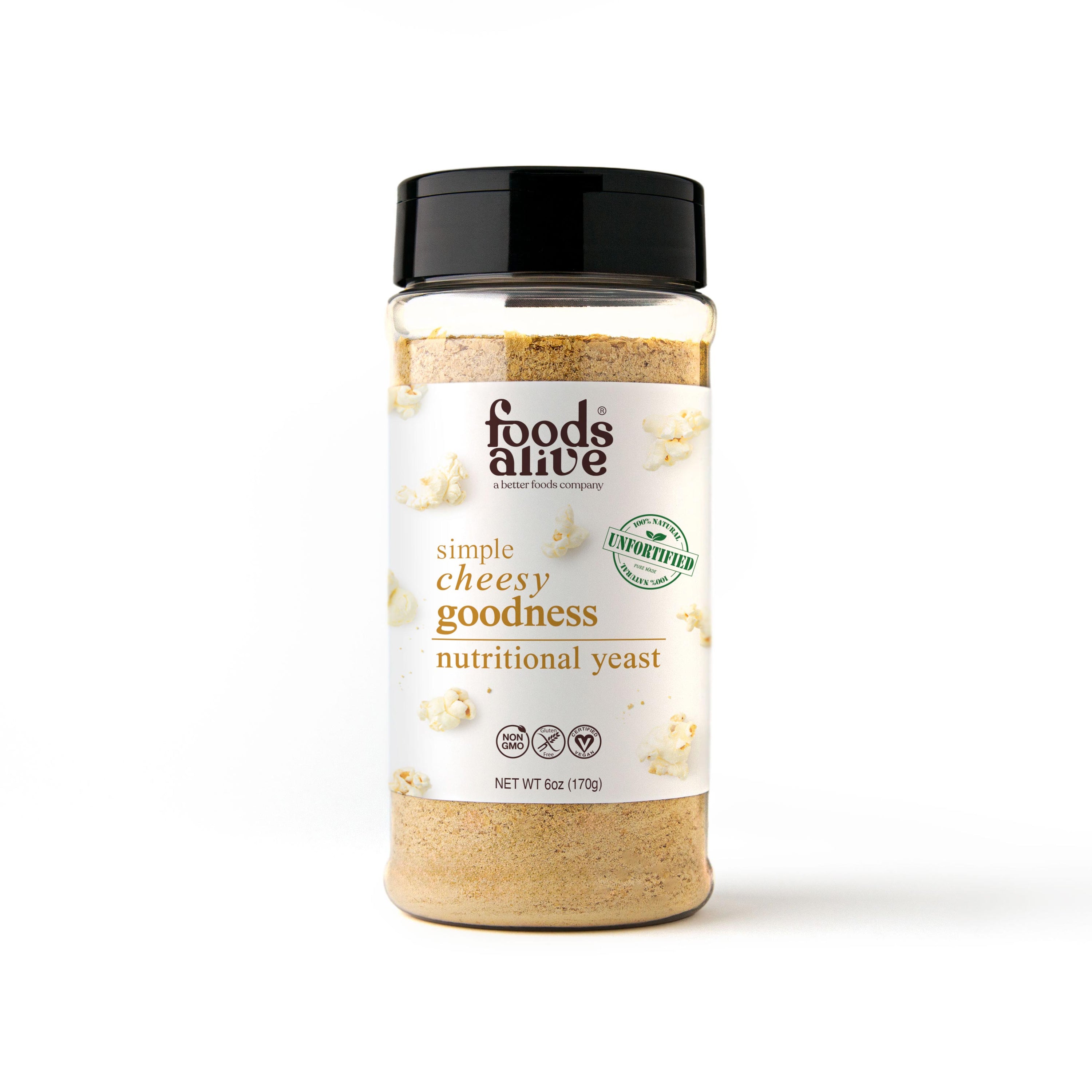 Nutritional Yeast - Non-Fortified, Vegan Cheese Powder – Foods Alive Inc.
