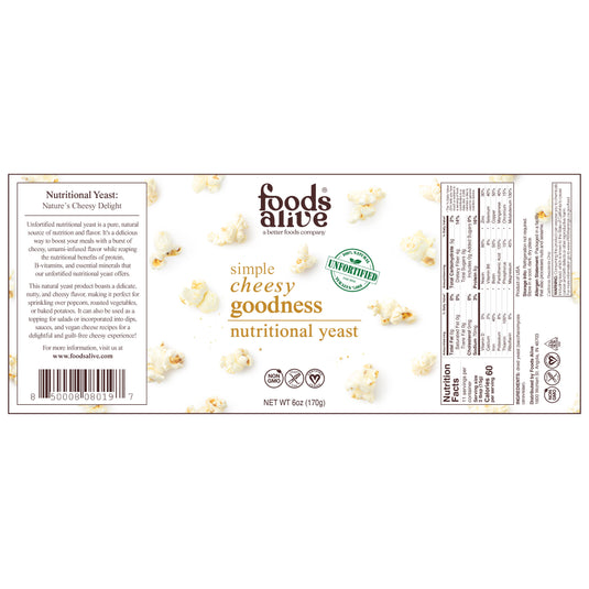 Simple Cheesy Goodness Nutritional Yeast - Vegan Cheese Powder – Foods ...