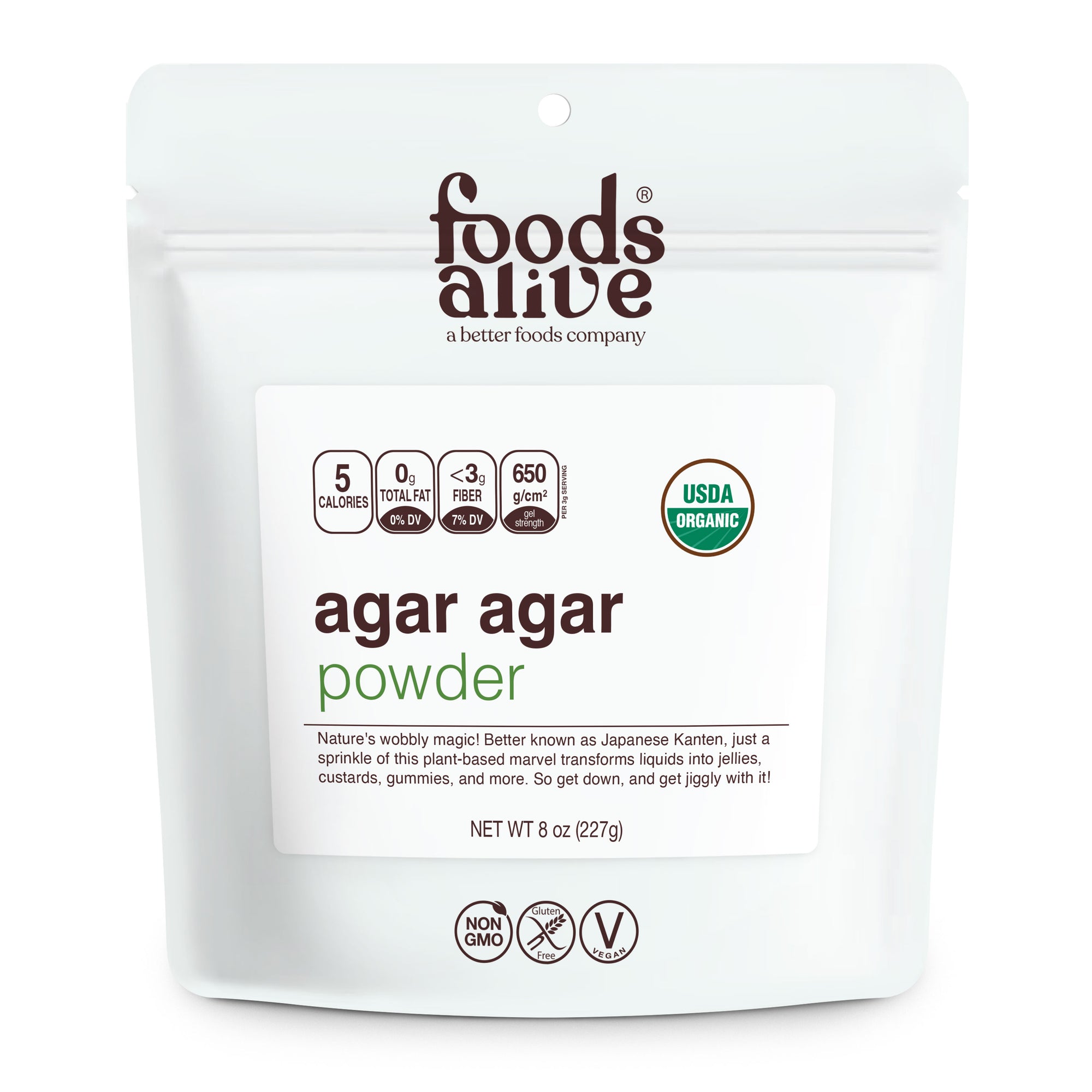 Organic Agar Agar Powder - Plant Based, Vegan Gelatin – Foods Alive Inc.