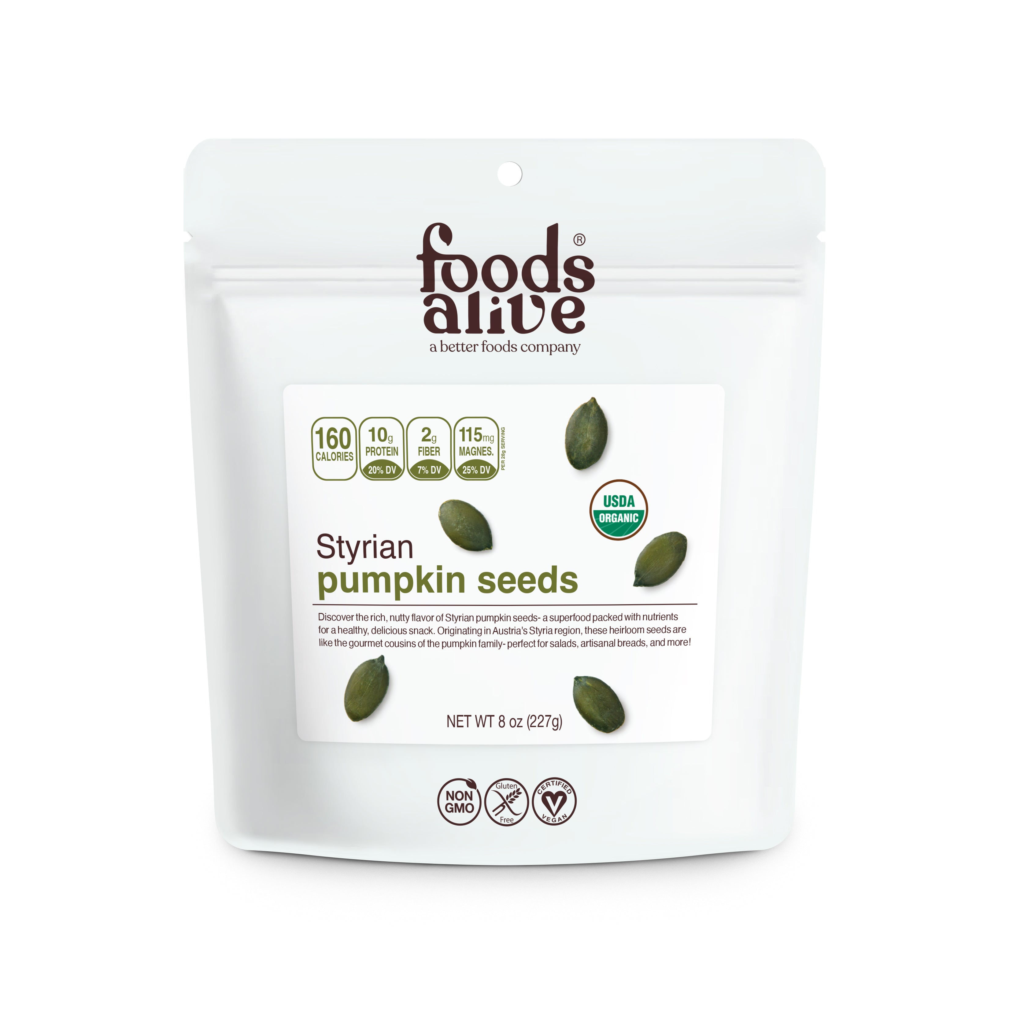 Organic Styrian Pumpkin Seed - USA Grown – Foods Alive Inc.