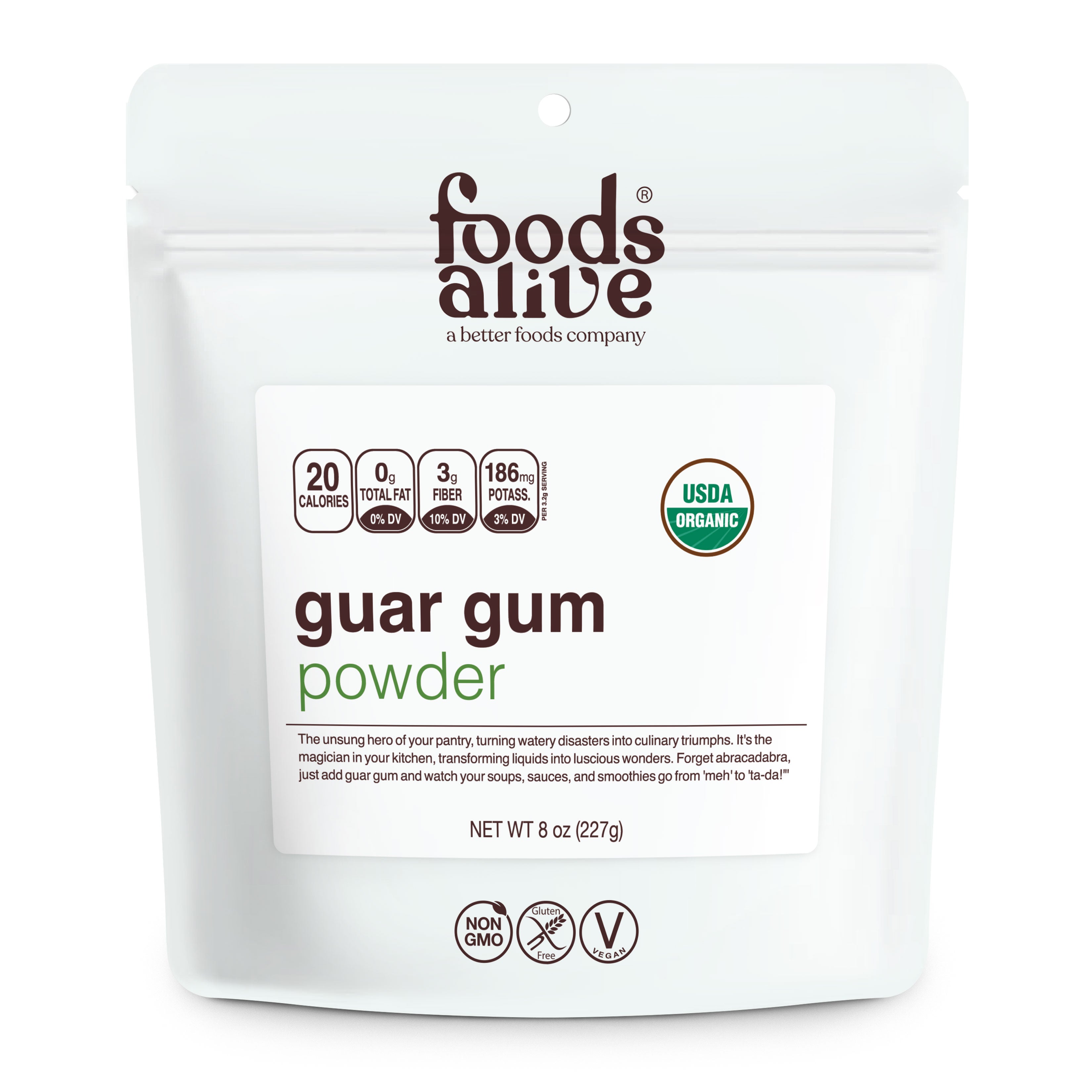 Organic Guar Gum Powder - Plant Based, Gluten Free – Foods Alive Inc.